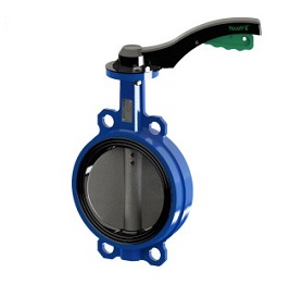 Затвор, Tecfly, дисковый поворотный межфланцевый, корпус и диск ковкий чугун, с ручкой, манжета ...